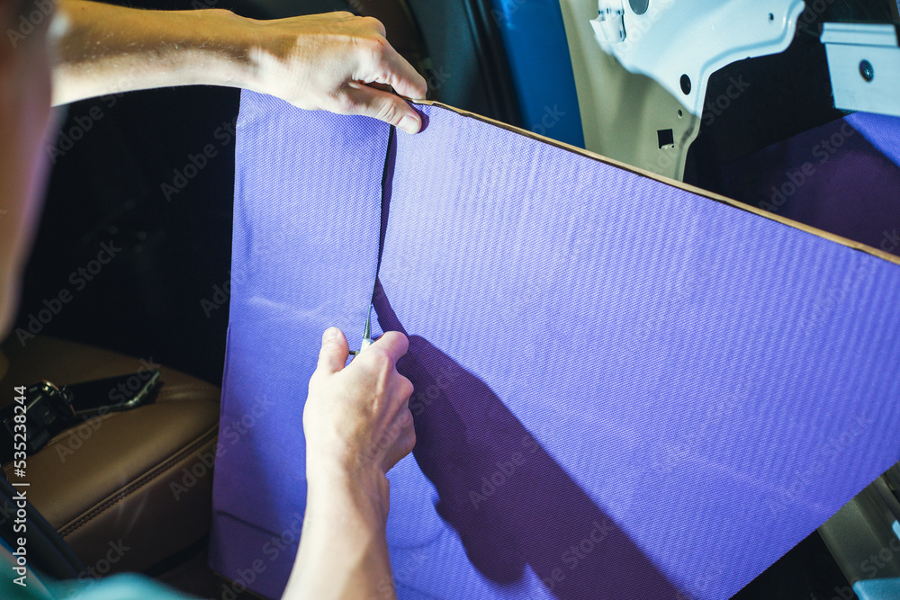 Car tuning. Sound insulation of the car. Installation of sound ...