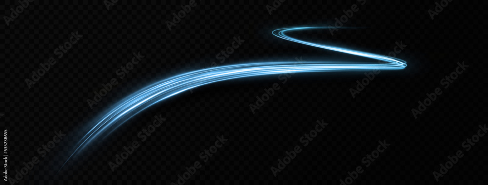 Luxury blue wave with glitter. Magic sparkle dust on transparent ...