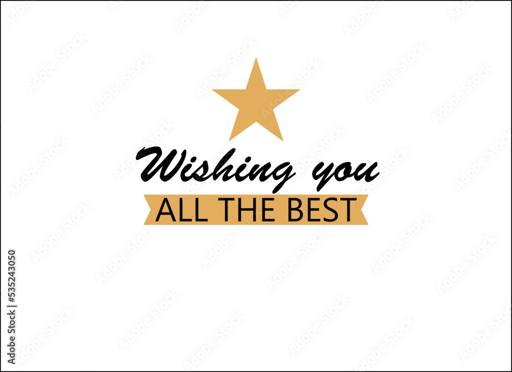 Wishing you all the best vector illustration for cover pages, banners ...