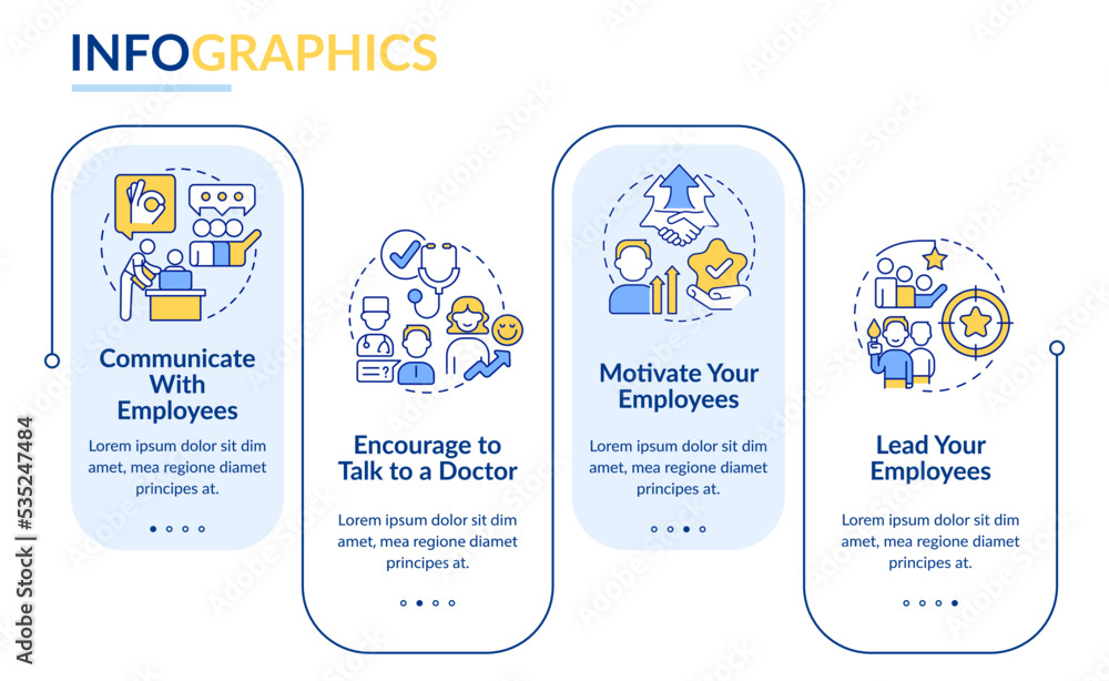 Lead employees tips rectangle infographic template. Manage workforce ...