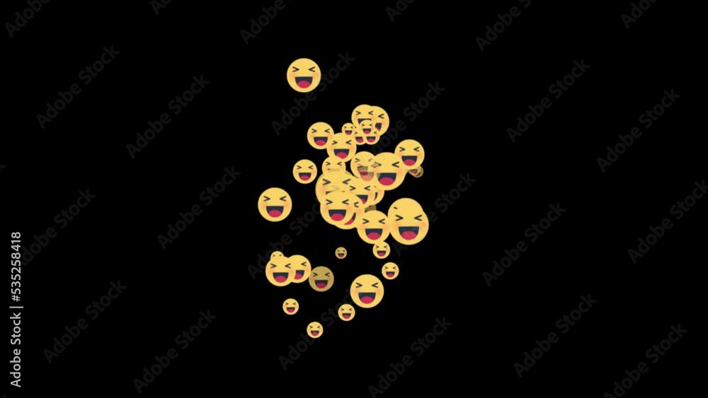 Laugh emotion icons animated emojis Social media icons symbol animation ...