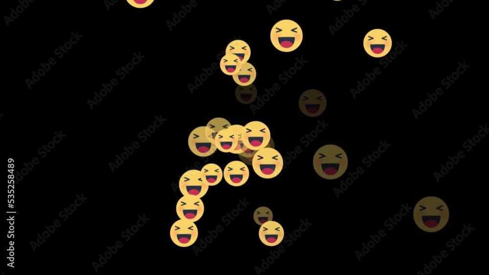 Laugh emotion icons animated emojis Social media icons symbol animation ...