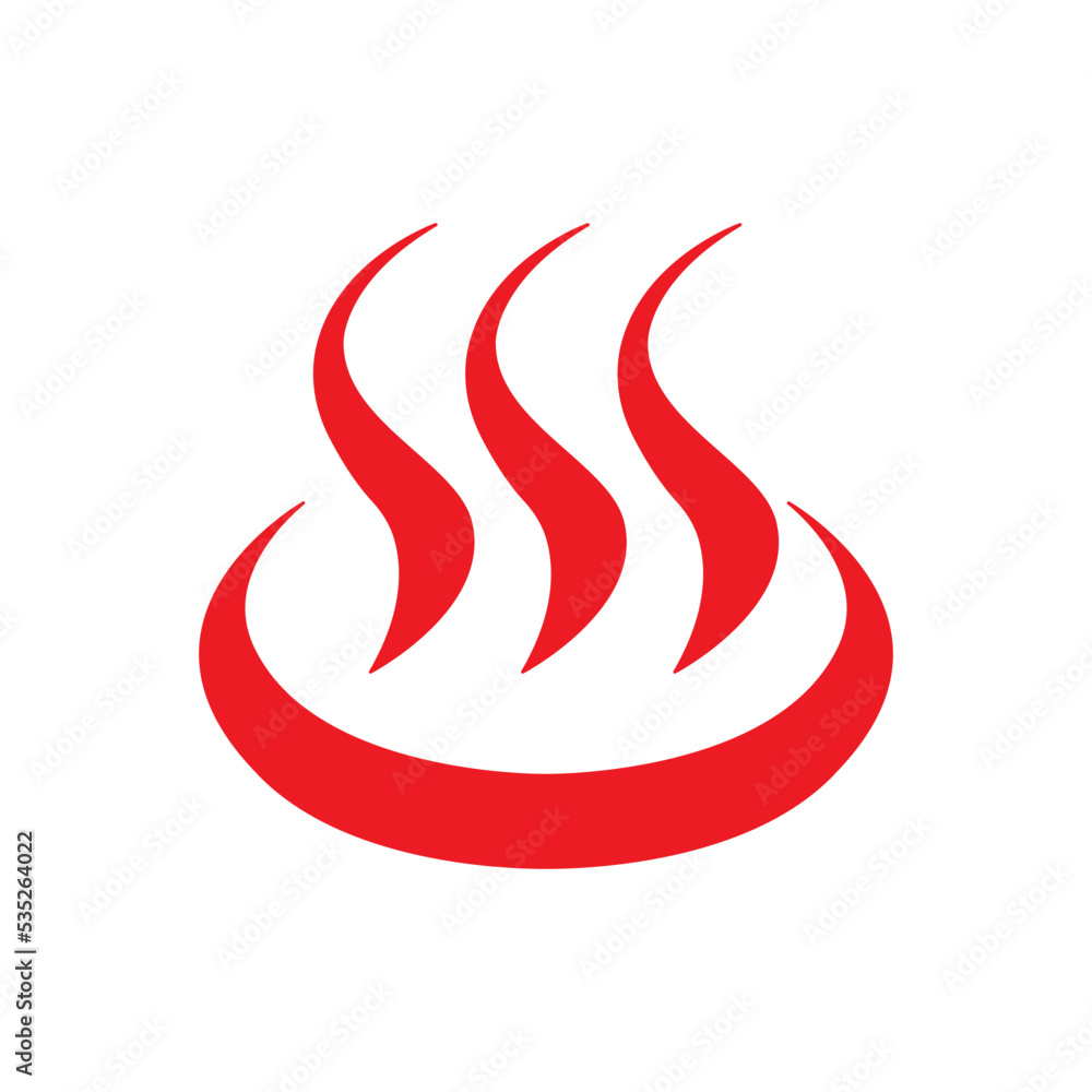 Hot springs emoji icon . Steam symbol modern, simple, vector, icon for ...