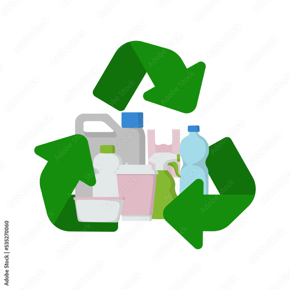 The plastic recycle symbols set vector illustration. Stock Vector ...