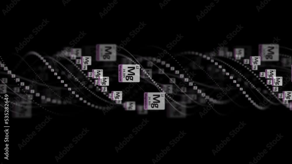 MAGNESIUM Molecule Symbol, Chemistry Periodic Table, Animation ...