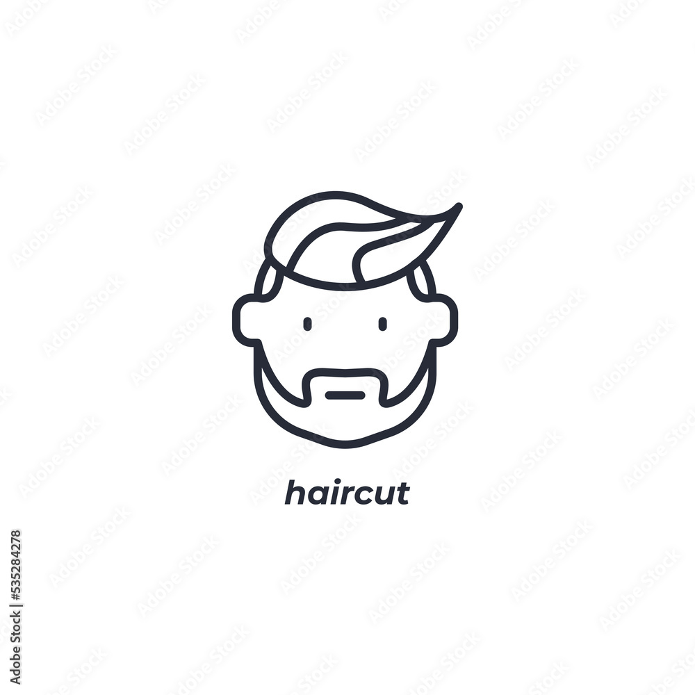 Vector sign haircut symbol is isolated on a white background. icon ...