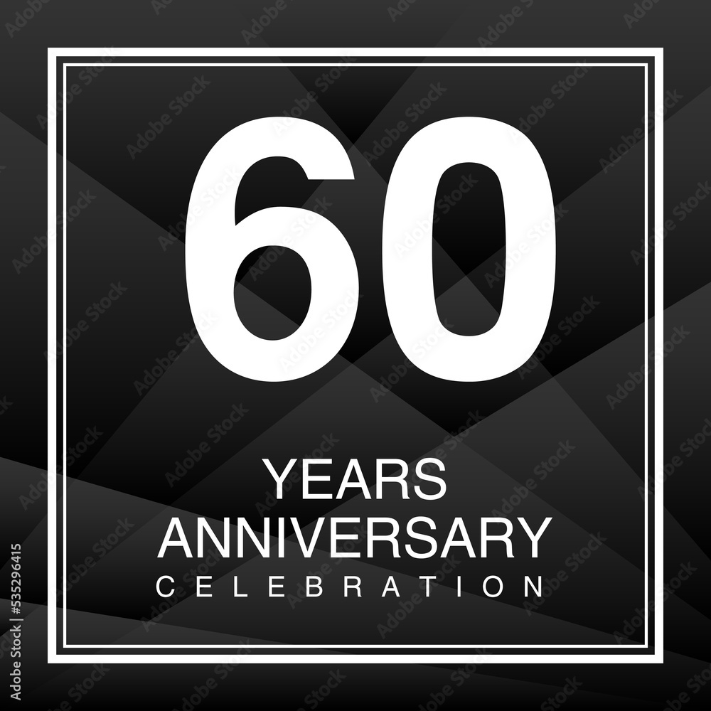 Vetor de 60 Year Anniversary Celebration Logo Vector On Red Background ...