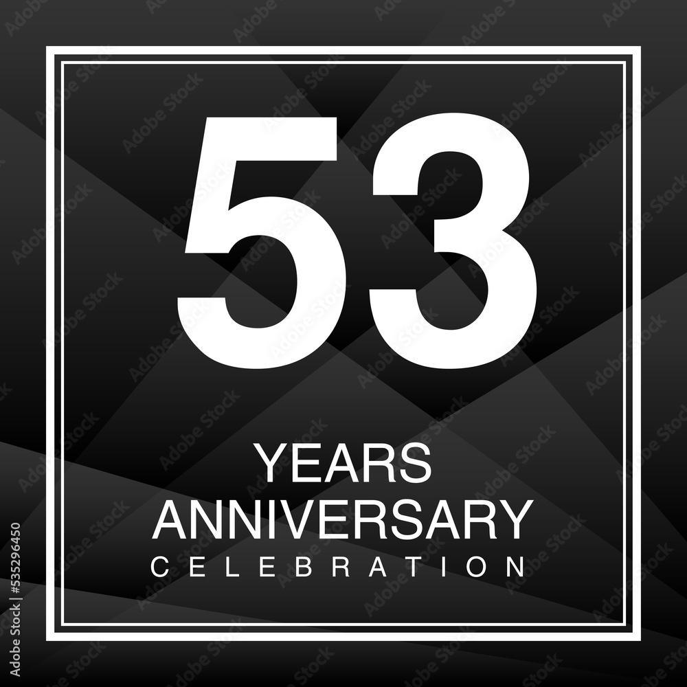 53 Year Anniversary Celebration Logo Vector On Red Background, 53 ... 53 Year Anniversary Celebration Logo Vector On Red Background, 53 ...