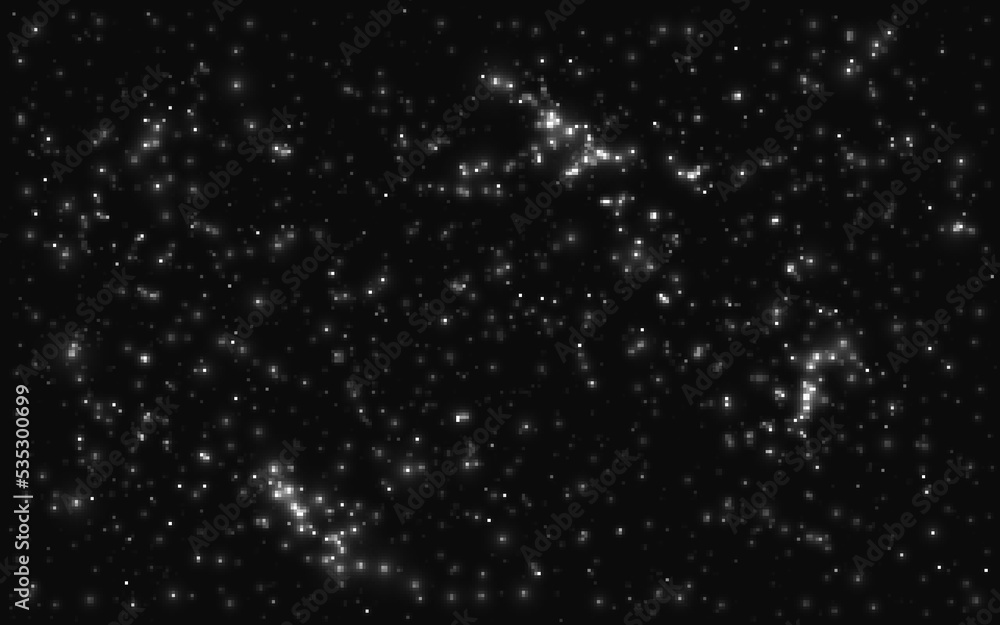 Starry sky background. Star clusters on dark background. Bright ...