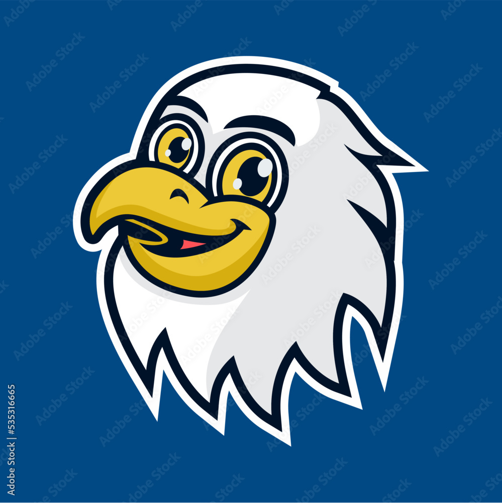 Friendly Eagle Mascot Logo Design Stock Vector | Adobe Stock