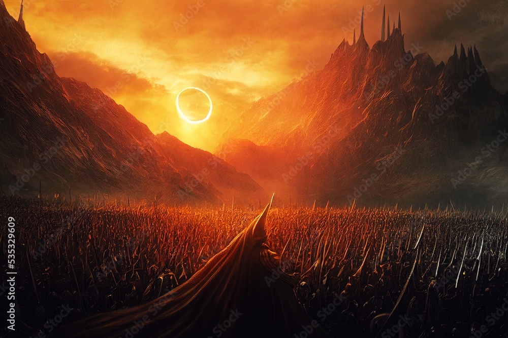 Fantasy Battle Army Digital Art, Concept Art, 3D Render Stock ...