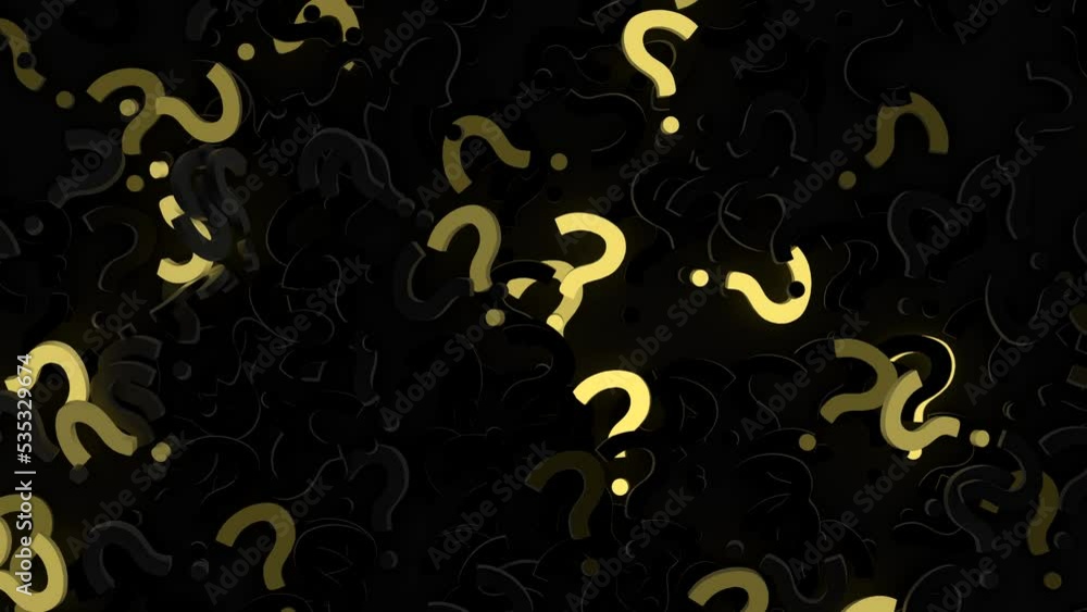 glowing question mark sign. 3d conceptual representation of mystery ...