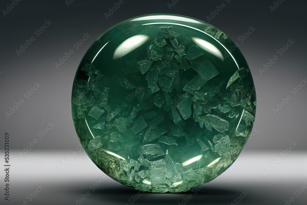 Jade Mineral Polished Rocks Digital Art, Concept Art, 3D Render Stock ...