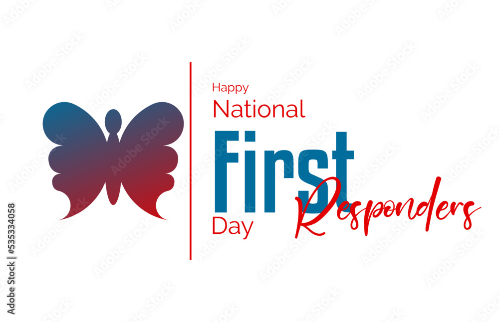 National First Responders Day. Holiday concept. Template for background ...