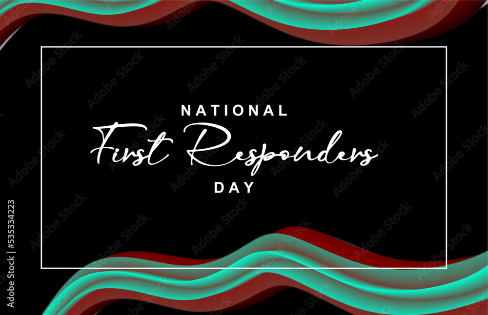 National First Responders Day. Holiday concept. Template for background ...