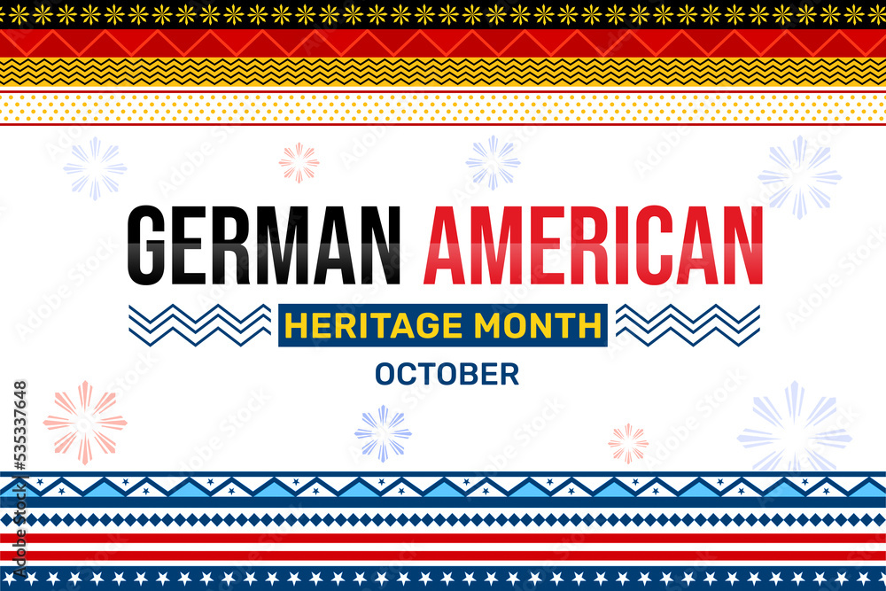 German American Heritage Month Wallpaper with Beautiful shapes and ...