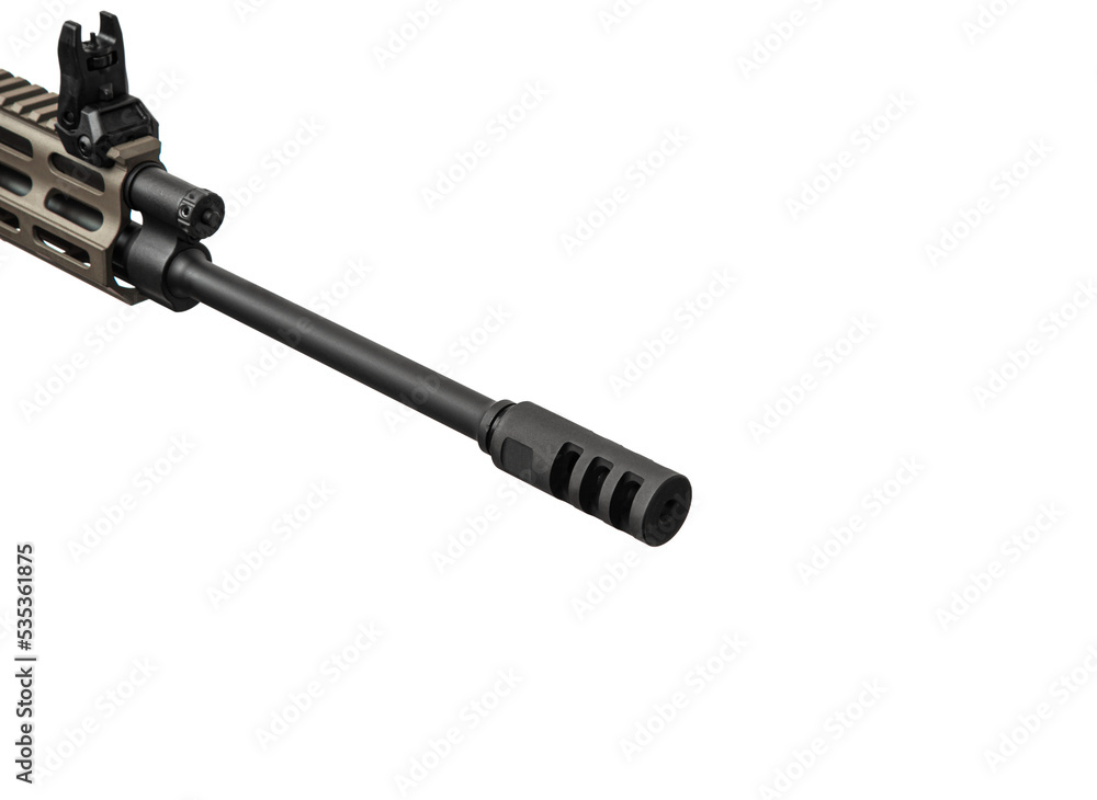 Modern automatic rifle isolated on white. Weapons for police, special ...