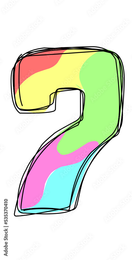 Paper number Seven letters. Realistic 3D multi layer papercut effect on ...