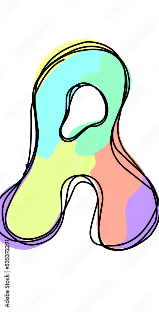 Paper abjad A letters. Realistic 3D multi layer papercut effect on ...