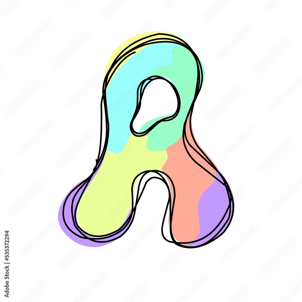 Paper abjad A letters. Realistic 3D multi layer papercut effect on ...