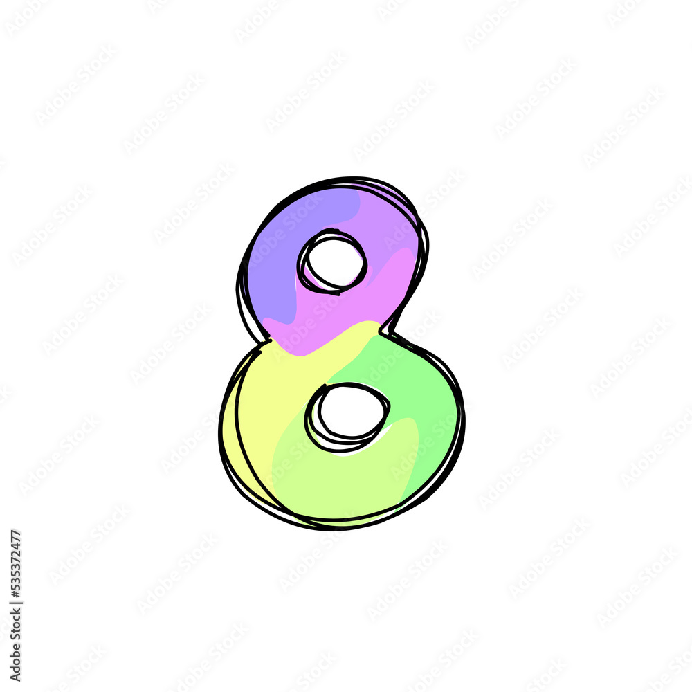 Paper number 8 letters. Realistic 3D multi layer papercut effect on ...