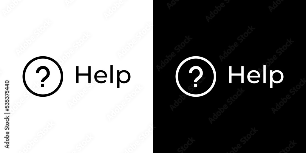 Help, question mark icon vector in clipart style Stock Vector | Adobe Stock