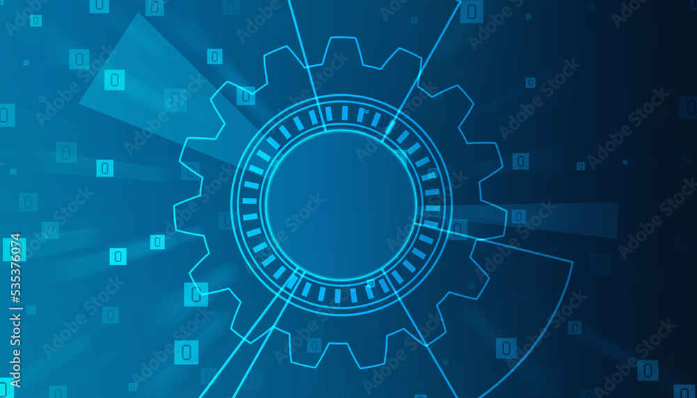 Binary Code Background Digital Abstract Technology Background Flowing