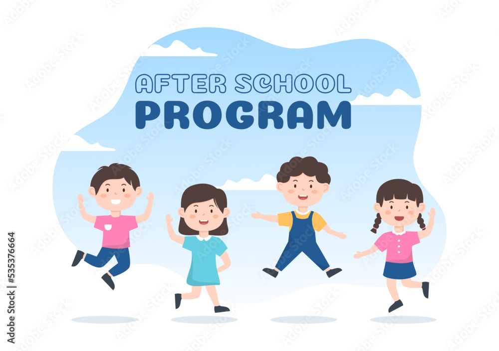 Students Leave School Building After Class or Program and Back to Home ...