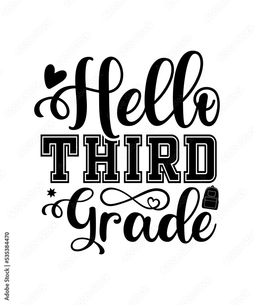 Hello third grade SVG,Back To School,Back To School svg, Back To School ...