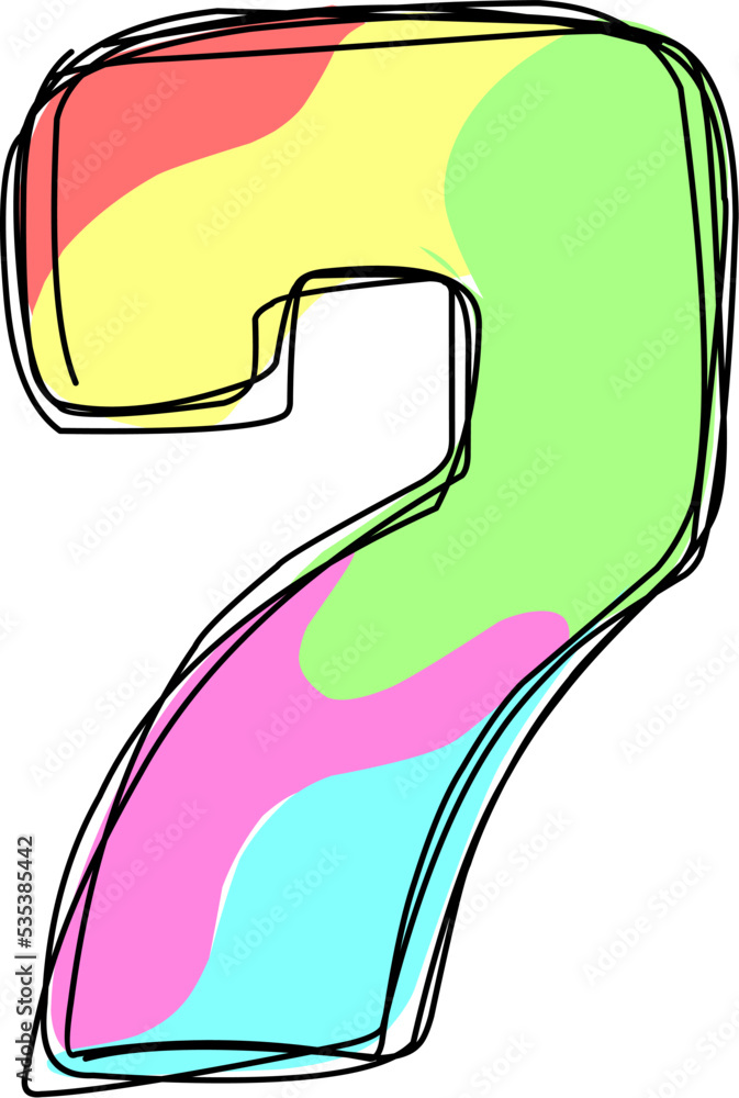 Paper number Seven letters. Realistic 3D multi layer papercut effect on ...