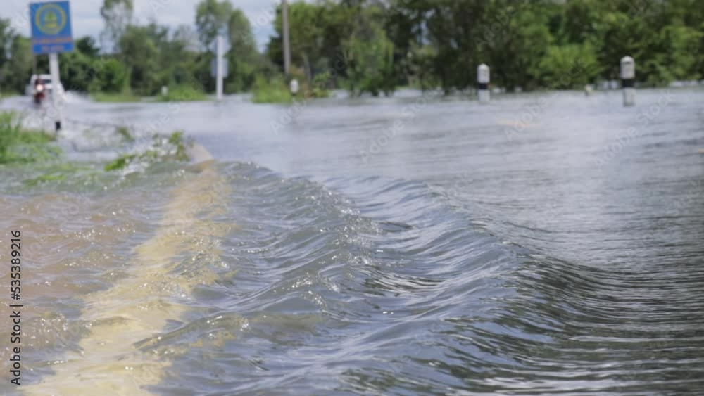 Video of the flooding, flooding the roads and making it impossible to ...