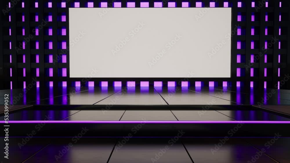 Animated background with colored lights with a white screen suitable ...