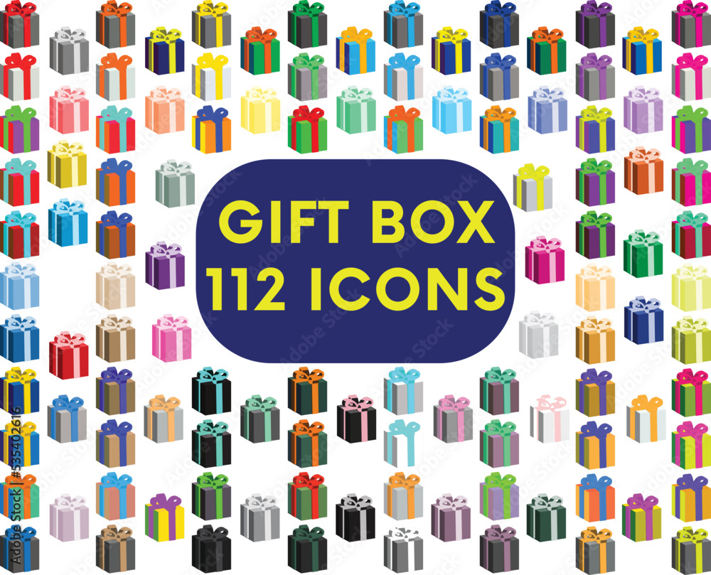 Gift box vector cartoon set icon. Illustration of isolated cartoon icon ...