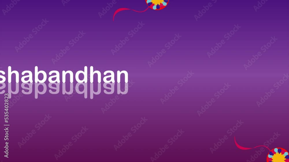 Happy Raksha Bandhan text animation in colorful gradient background, 4K ...