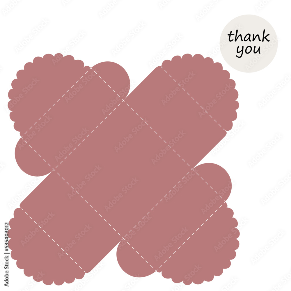 Thank You Box Template Stock Vector | Adobe Stock