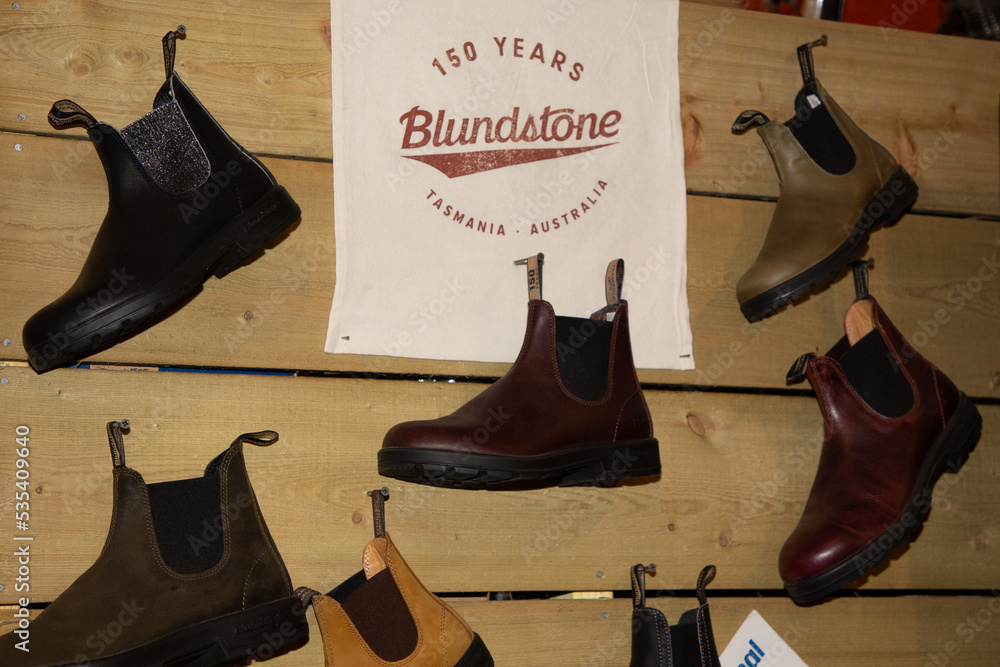 Blundstone Australia logo text and sign brand on new shoes from New ...