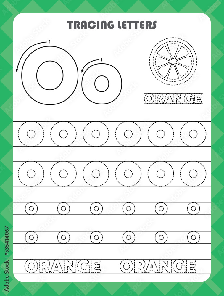 Vetor do Stock: Trace letters of English alphabet and fill colors ...