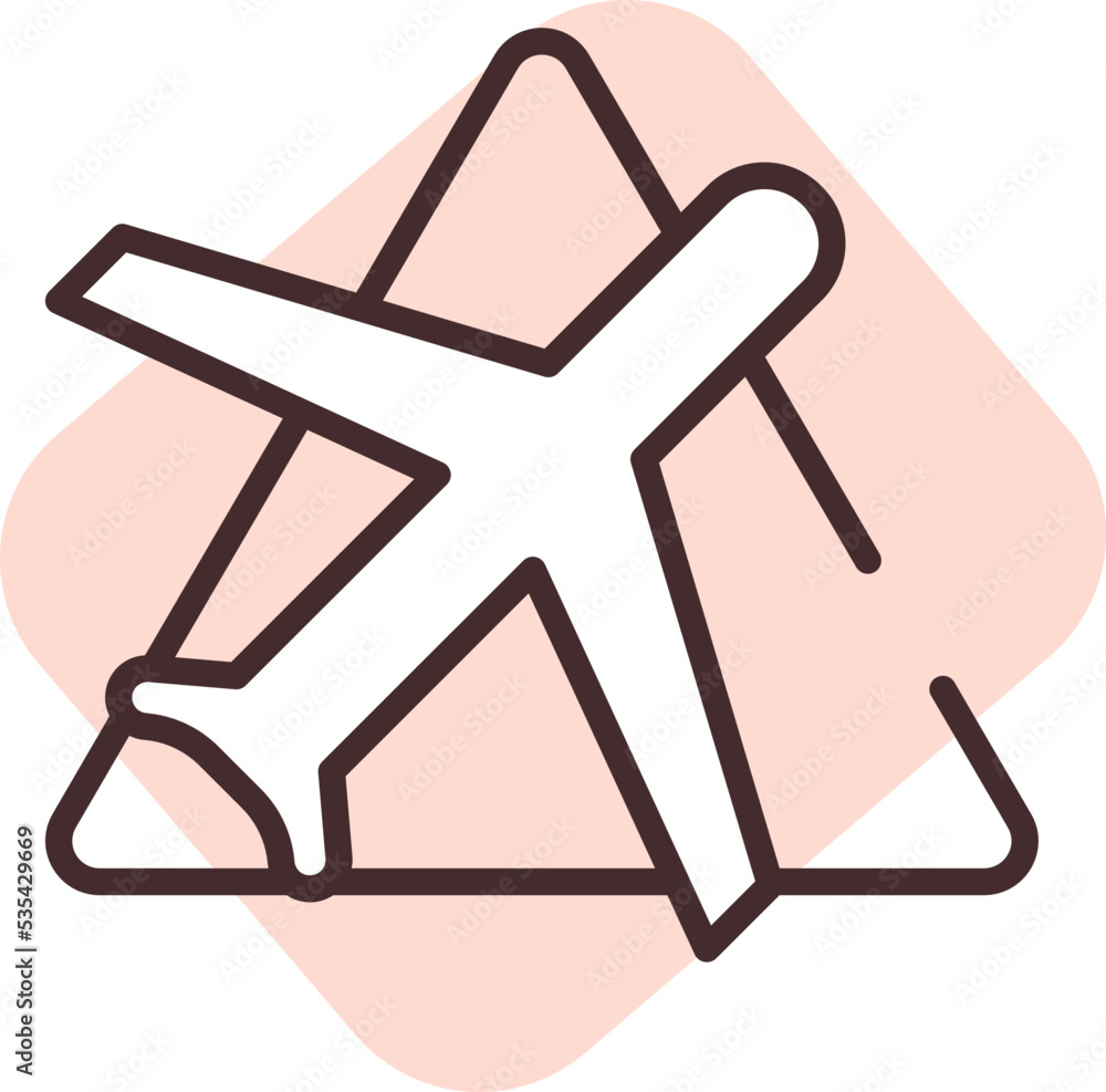 Warning sign airport, illustration, vector on white background. Stock ...