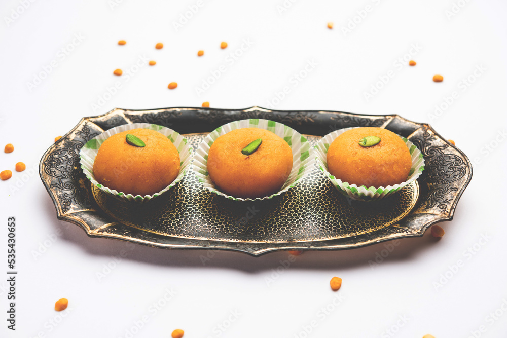 Besan Peda,pedha, pera. Popular Indian mithai prepared using gram flour ...