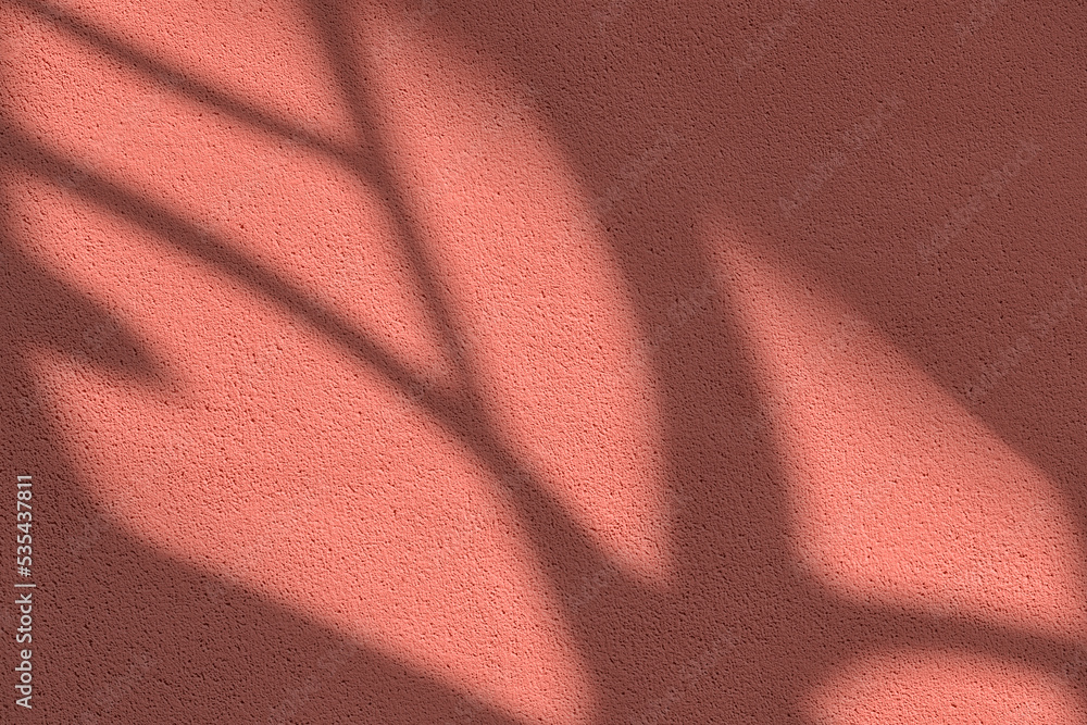 Abstract diagonal window shadows and light on solid pink wall texture ...