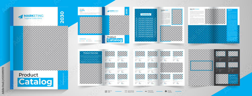 Company product catalog design template, Product catalog design ...