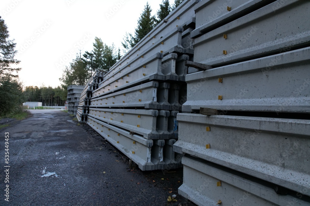 piles of Roadside barriers are used to protect traffic from roadside ...