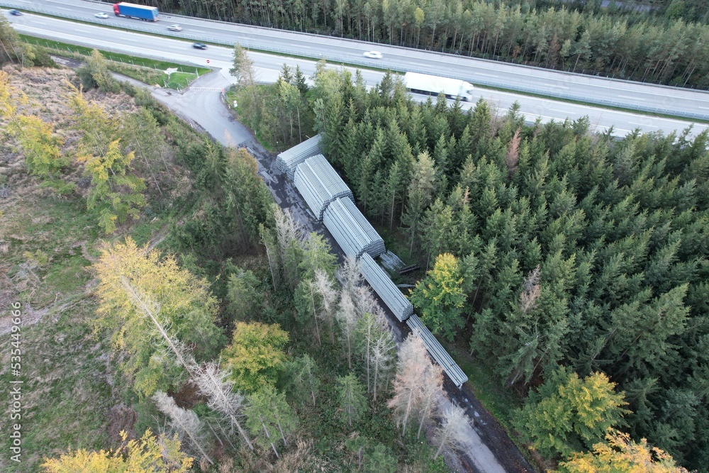 piles of Roadside barriers are used to protect traffic from roadside ...