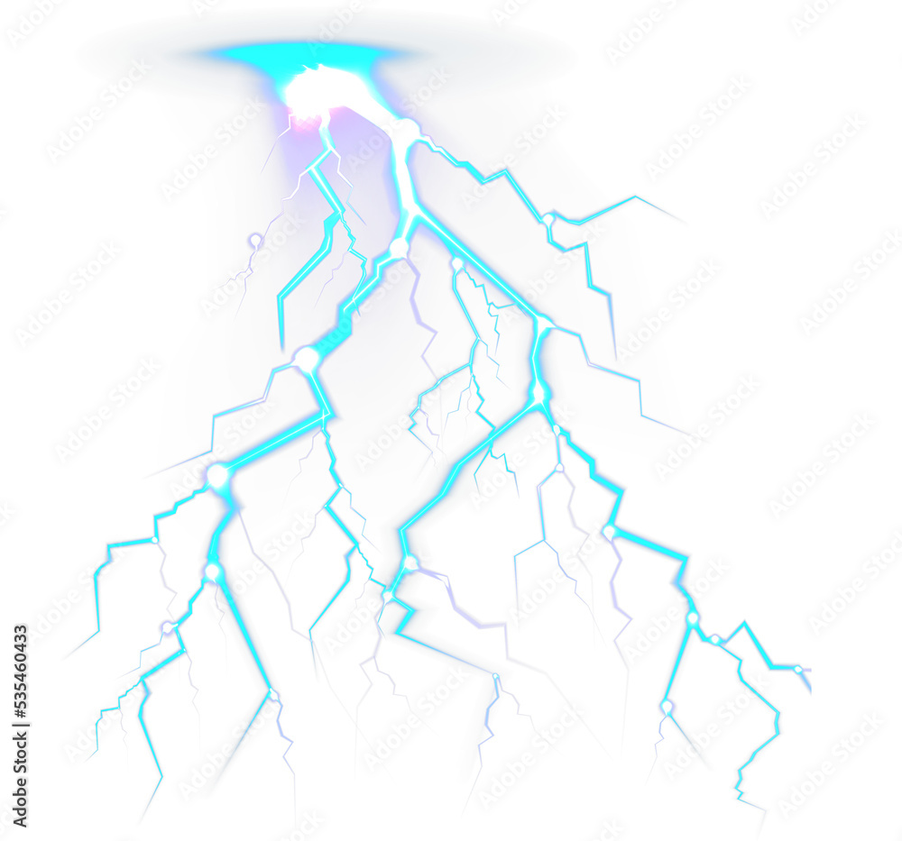 Blue lightning Stock Illustration | Adobe Stock