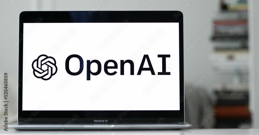 OpenAI logo on Computer Display Stock Photo | Adobe Stock