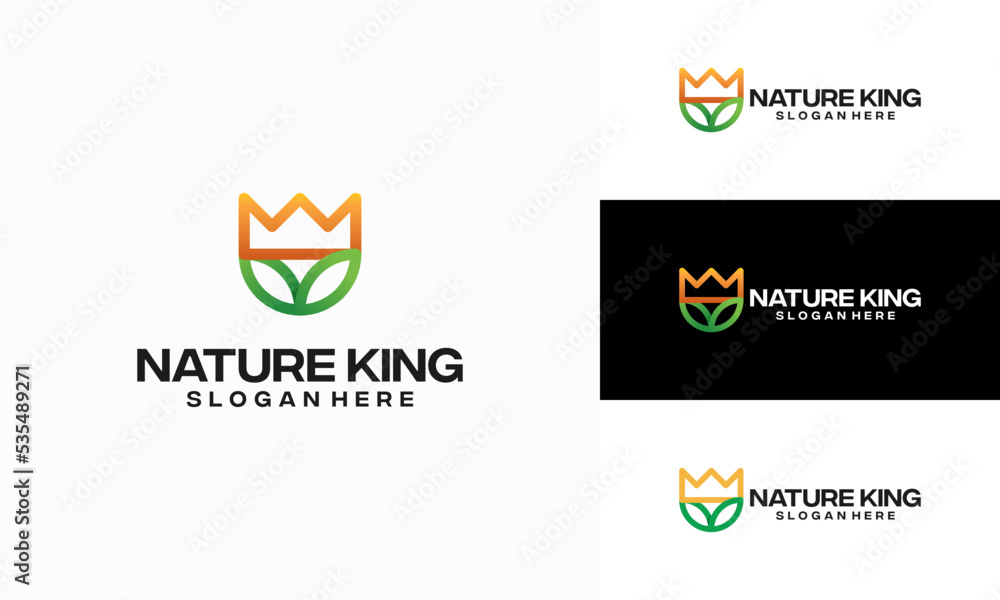 Nature King logo designs concept vector, Agriculture logo designs ...