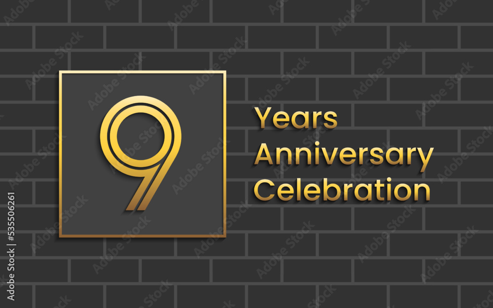 9th Anniversary Celebration, Perfect template design for anniversary ...