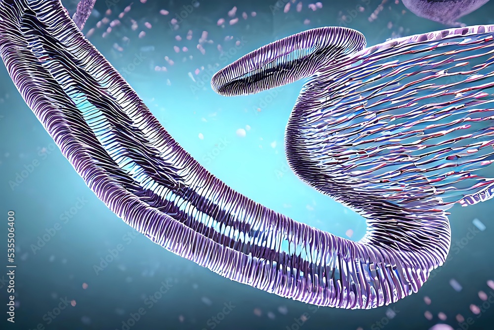 Genome sequencing DNA of Neanderthal chromosome molecule 3D structure ...