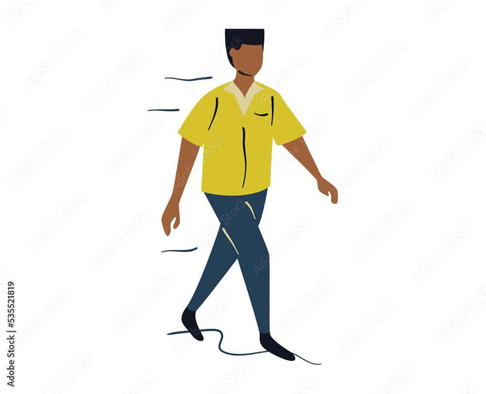 Young man Standing new vector and illustration cartoon drawing boy ...