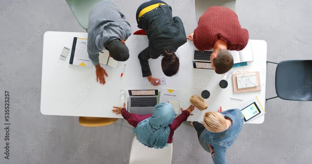 Vidéo Stock Teamwork, brainstorming and collaboration with team ...